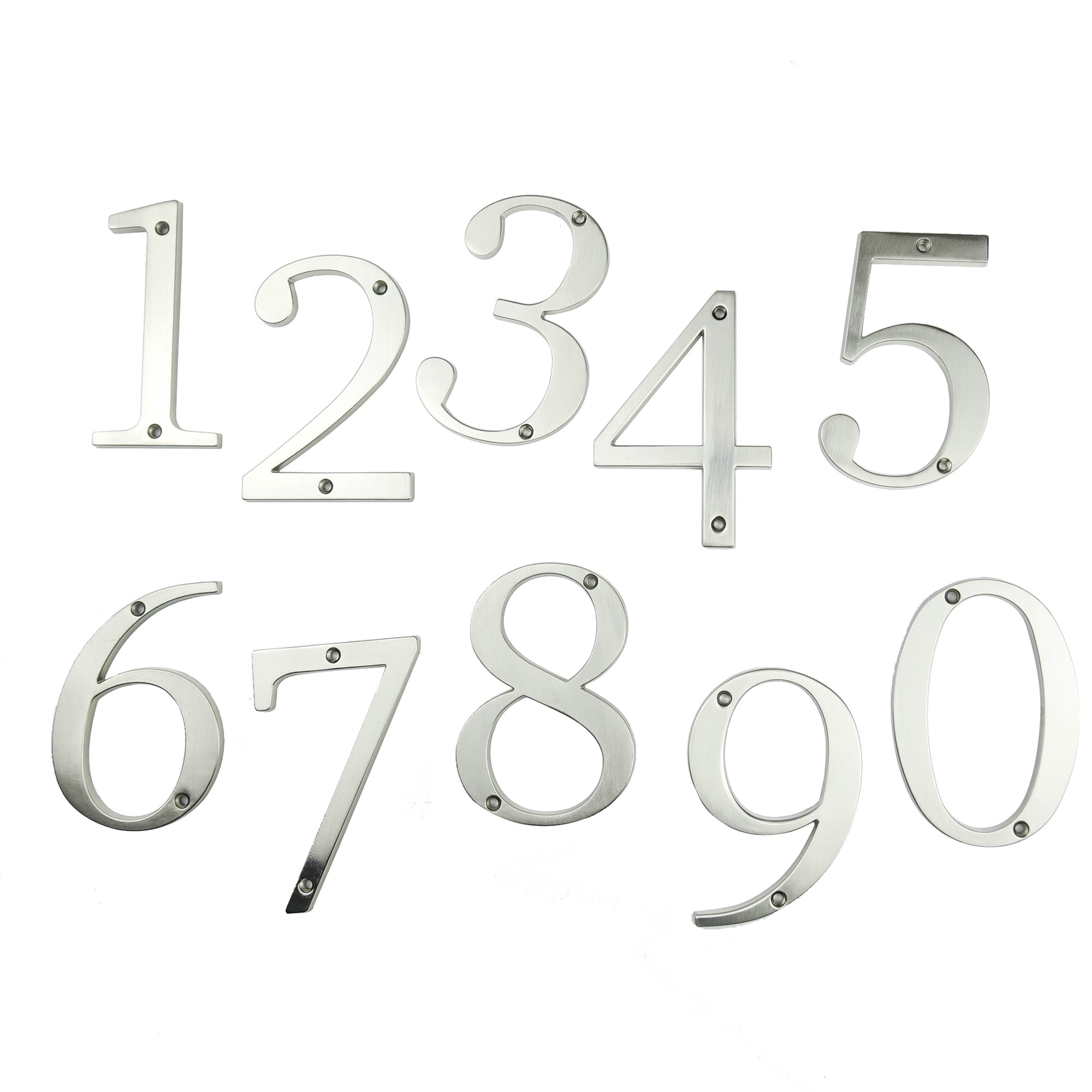 4 Inch (10 cm) House Number,Silver Zinc Alloy – Hasware